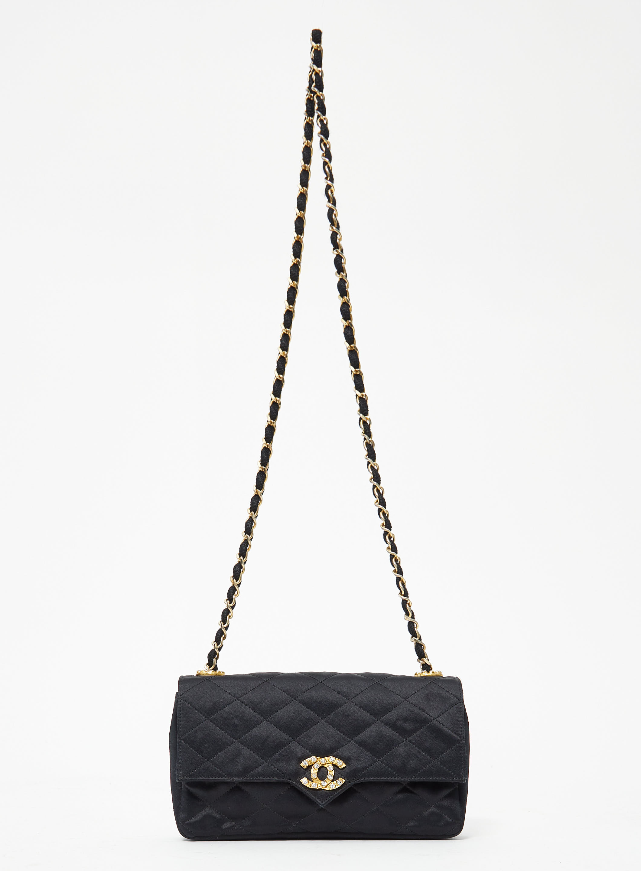 '80s Satin Rhinestone Flap Bag | Authentique & Vintage | ReSEE