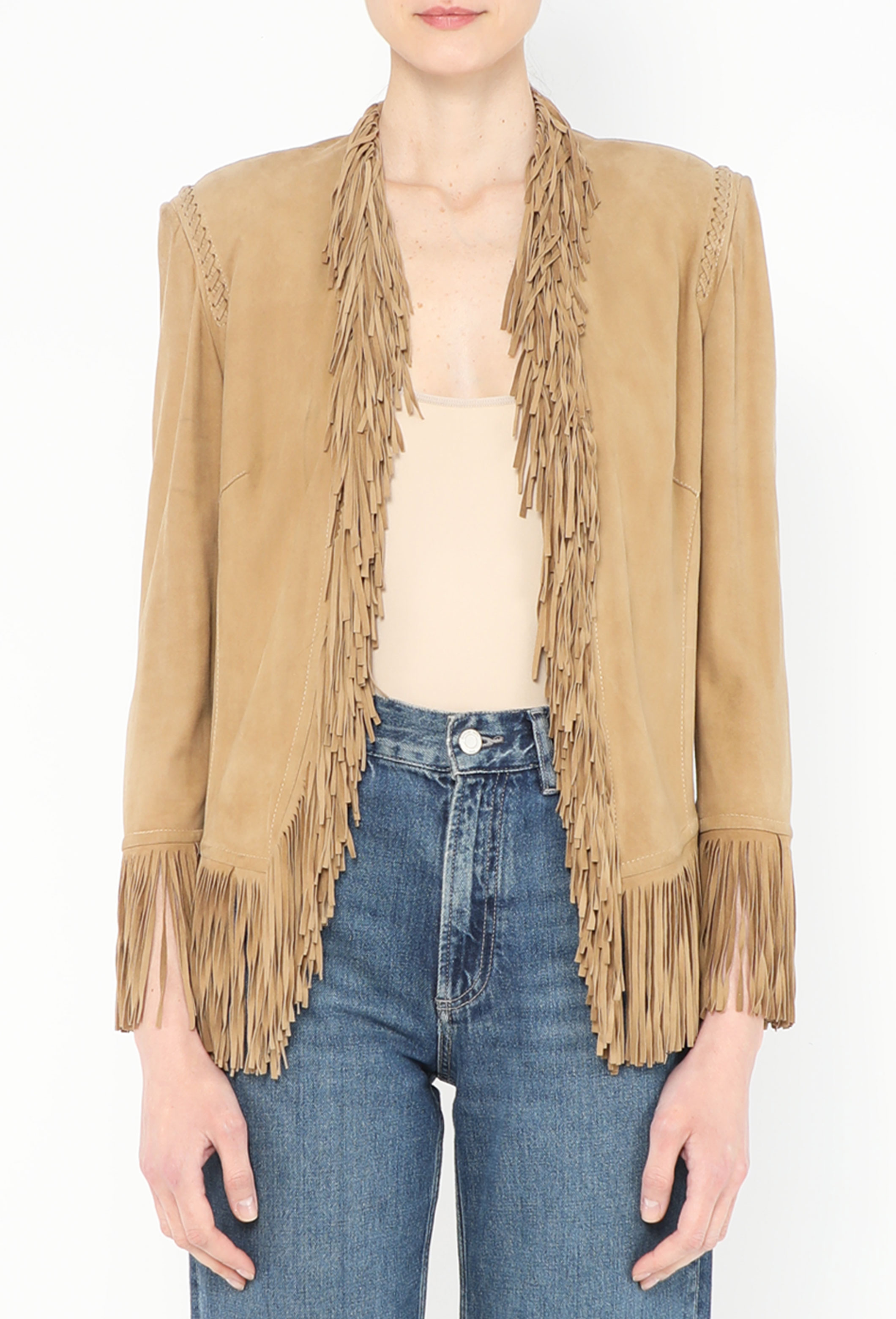 '90s Suede Fringe Trim Jacket - Exquisite Vintage | Authentic & Vintage ...