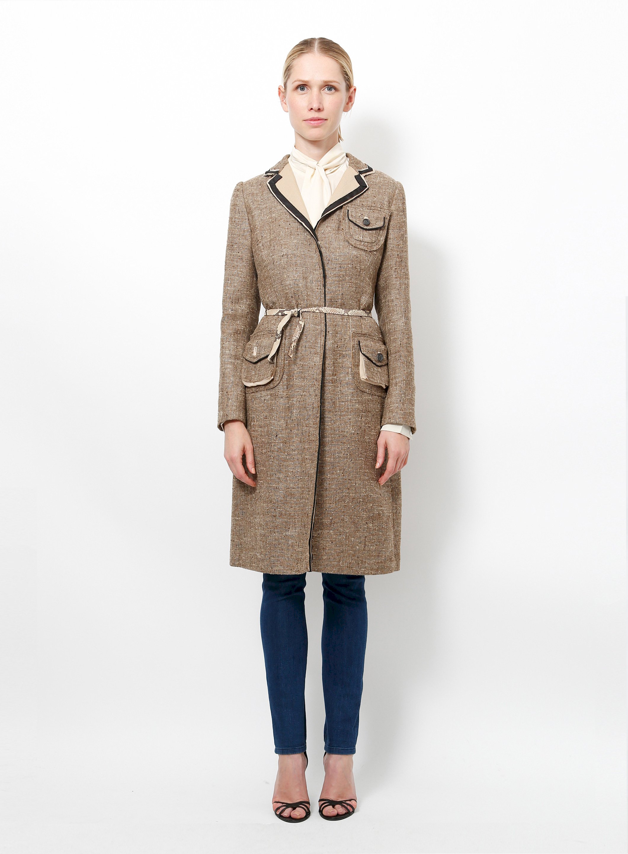 Tweed Long Coat | Authentic & Vintage | ReSee Tweed Long Coat | Authentic & Vintage | ReSee