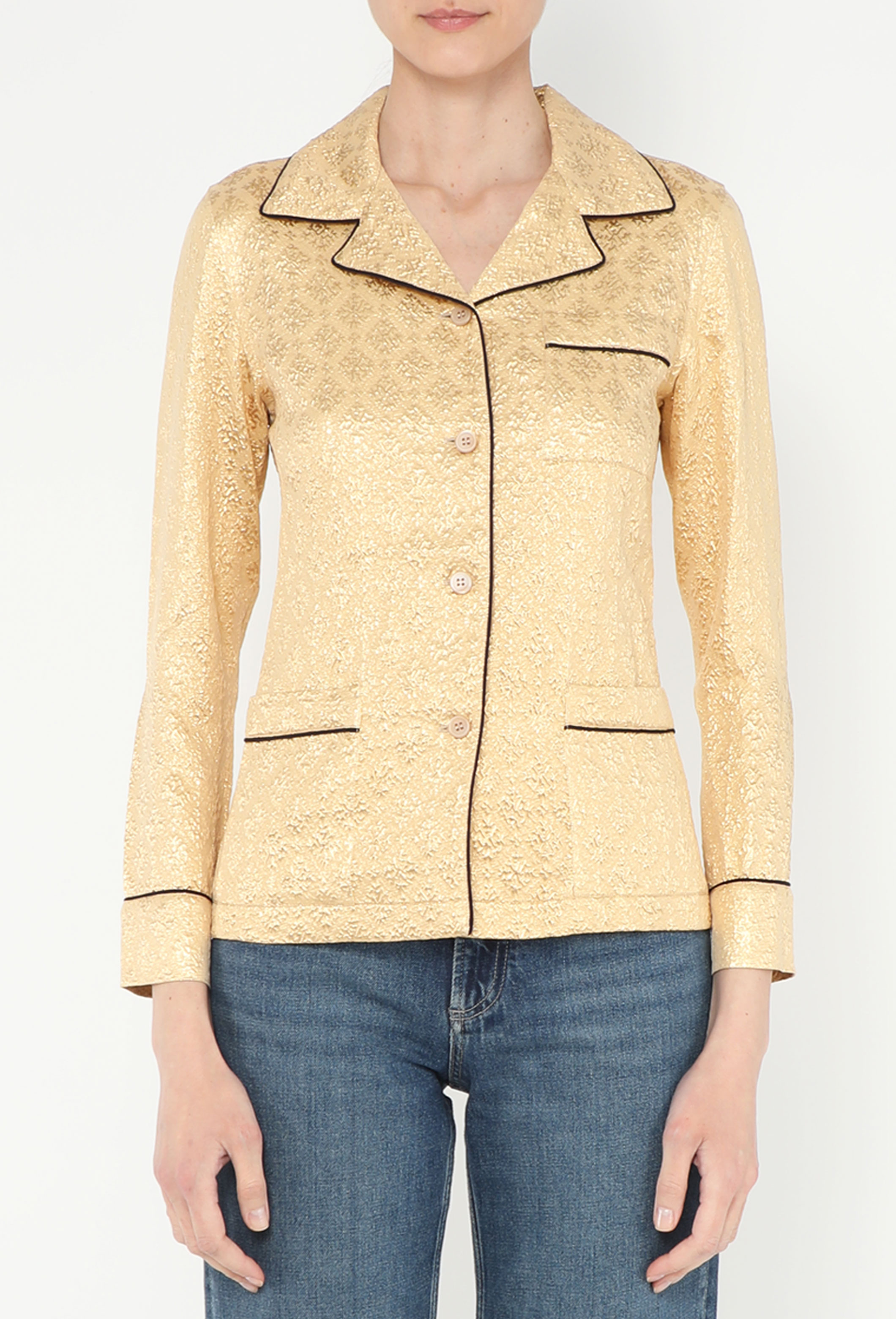 S/S 2002 Piped Brocade Top - Prada | ReSee