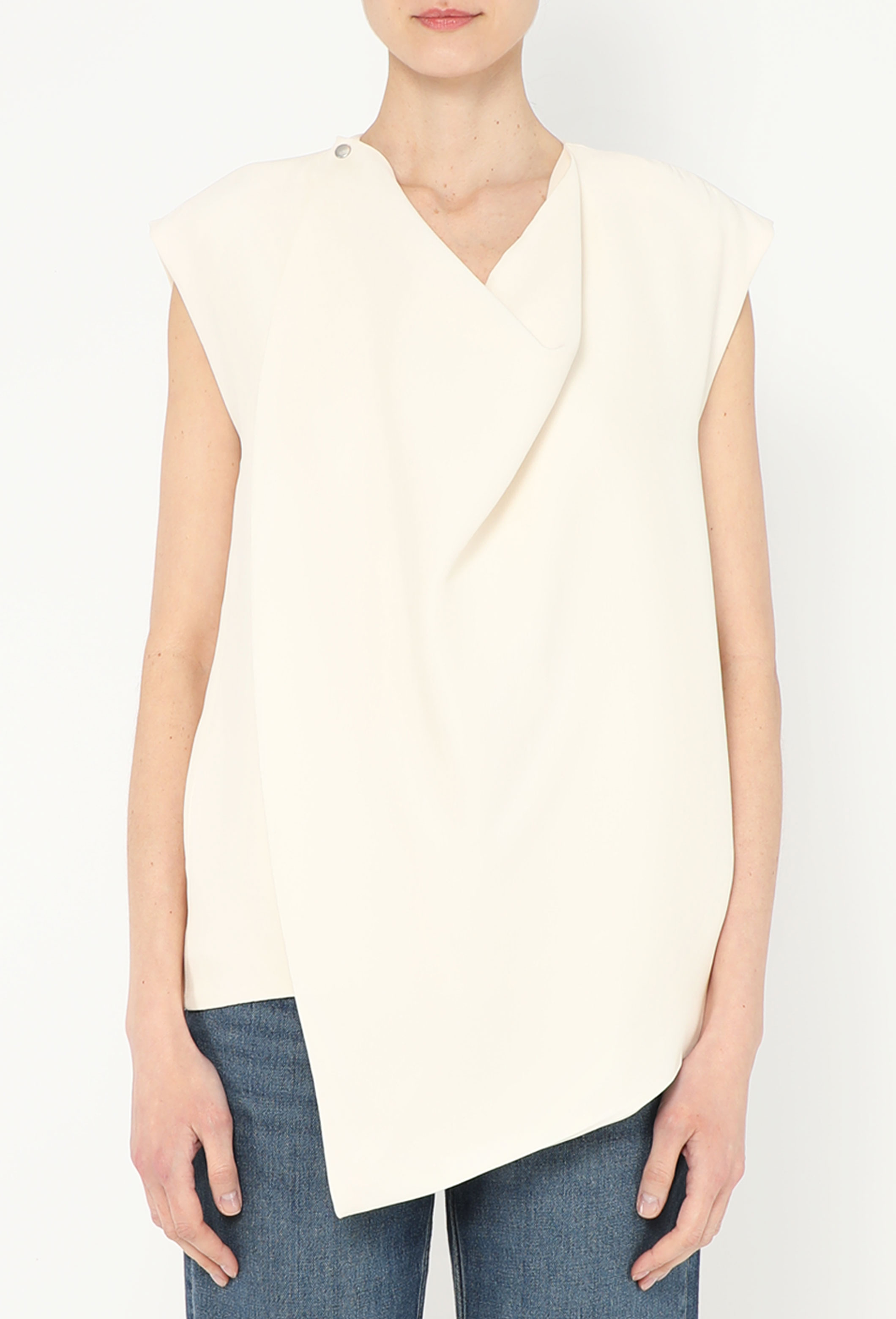 Asymmetrical Draped Wrap Top - Céline | Authentic & Vintage | ReSee