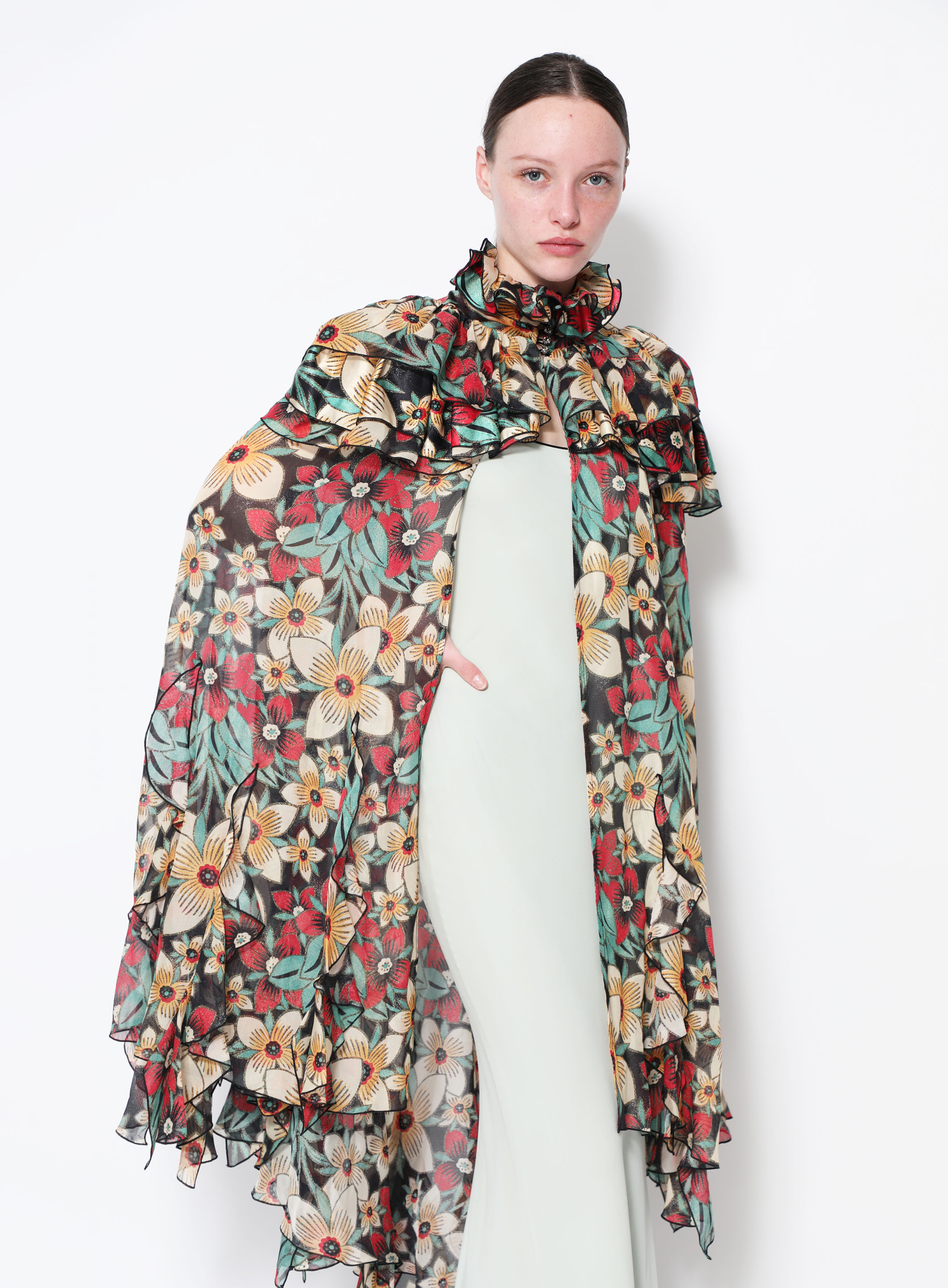 S/S 2018 Silk Floral Cape | Authentic & Vintage | ReSee