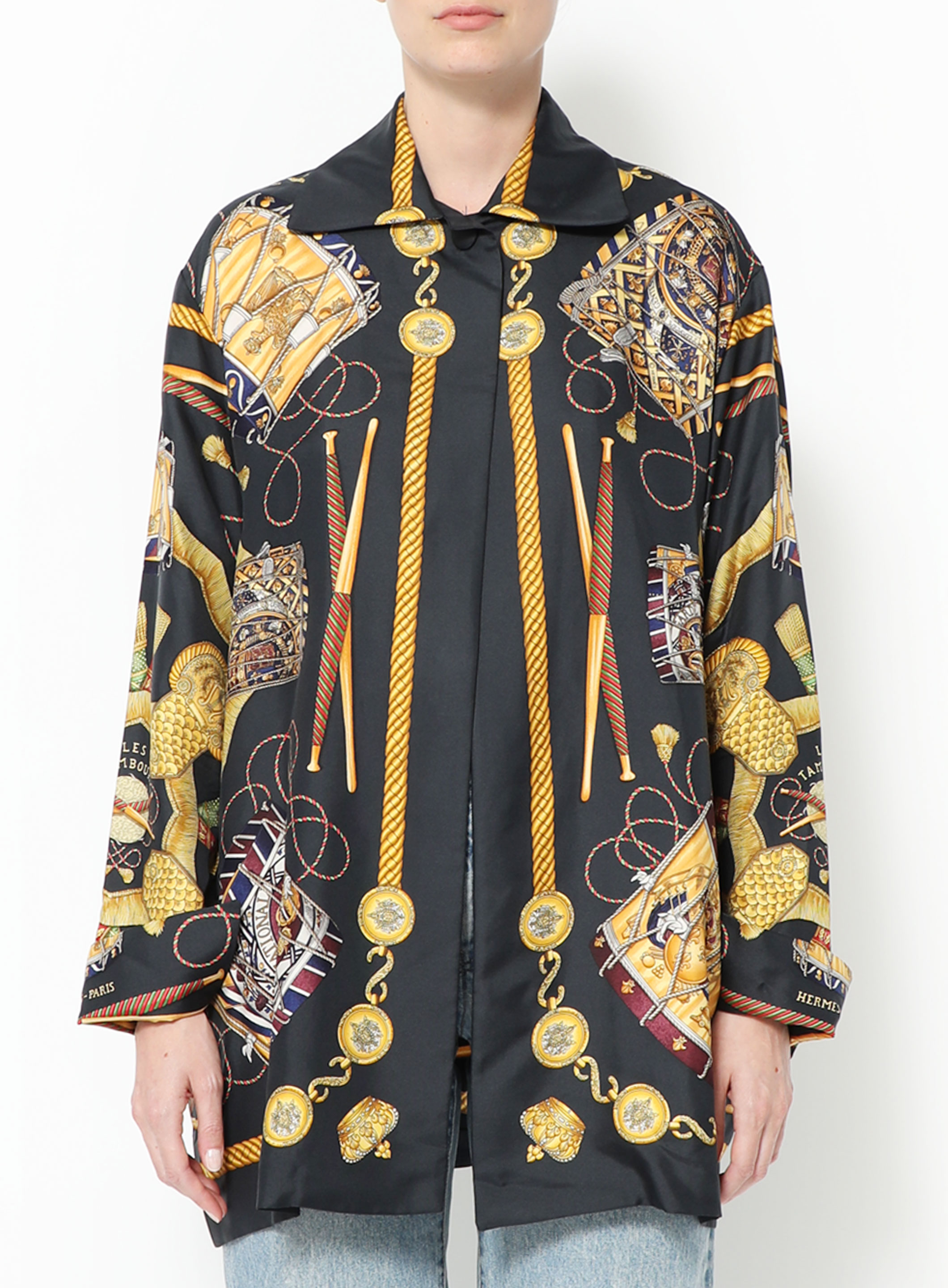 'Les Tambours' Tunique en Soie | Authentique & Vintage | ReSee