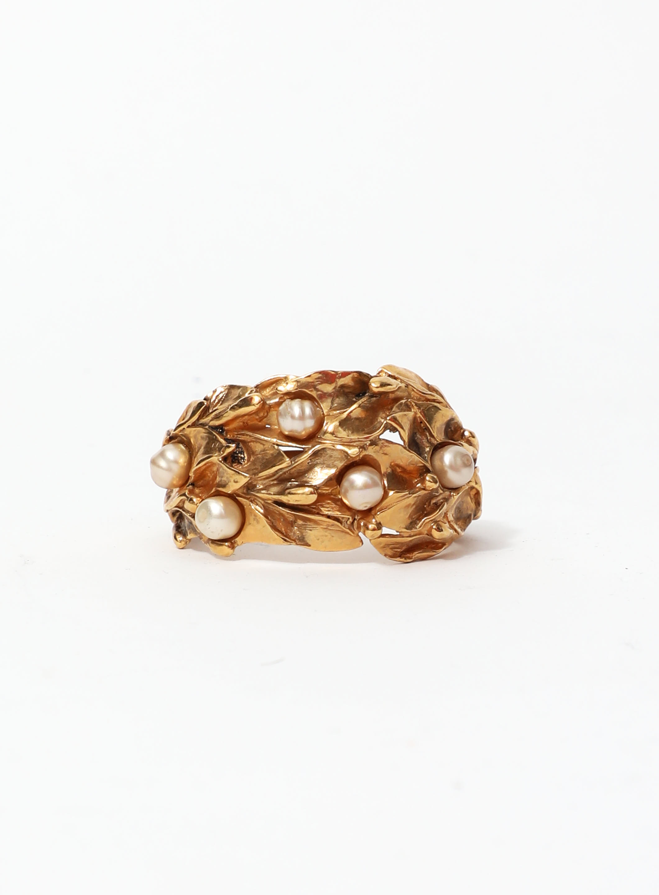 Vintage Bourgeois Pearl Leaf Cuff | Authentic & Vintage | ReSee