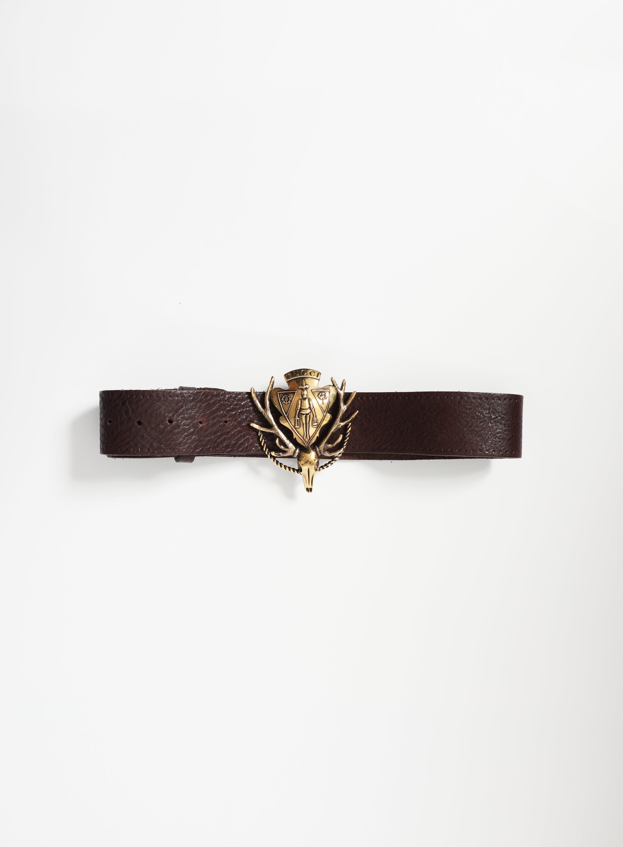 Ceinture avec Boucle en Élan Gaufrée | Authentique & Vintage | ReSee