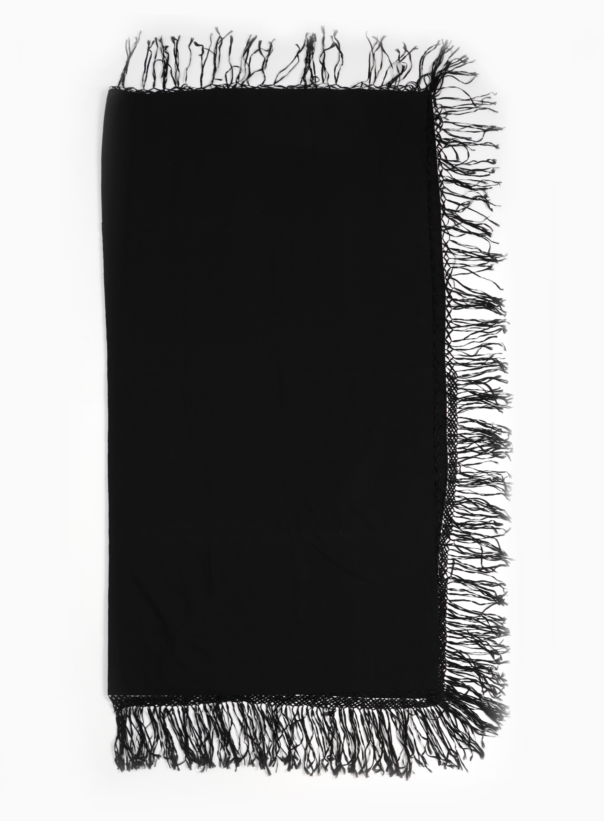 Netted Fringe Trim Shawl | Authentic & Vintage | ReSee