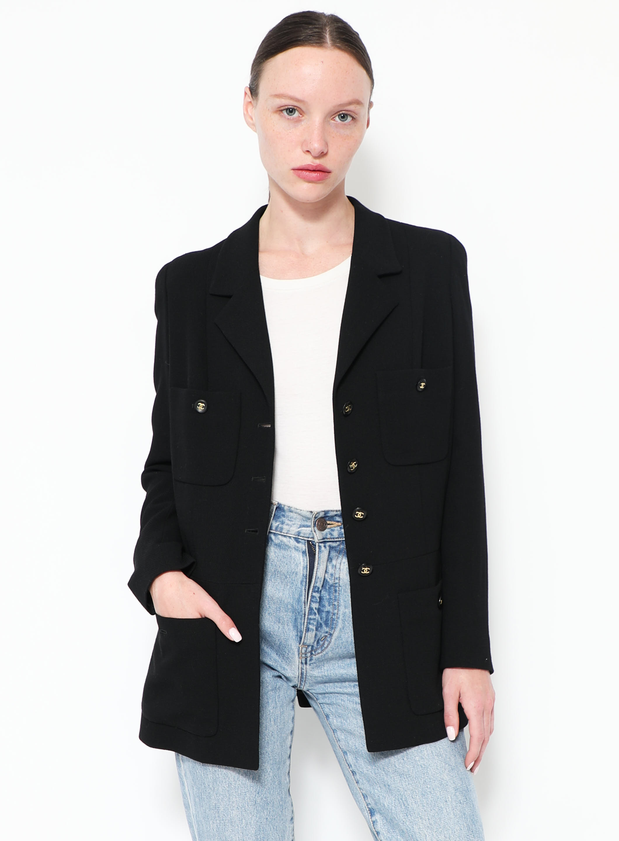 TIMELESS 1995 'CC' Gold Button Jacket | Authentic & Vintage | ReSEE