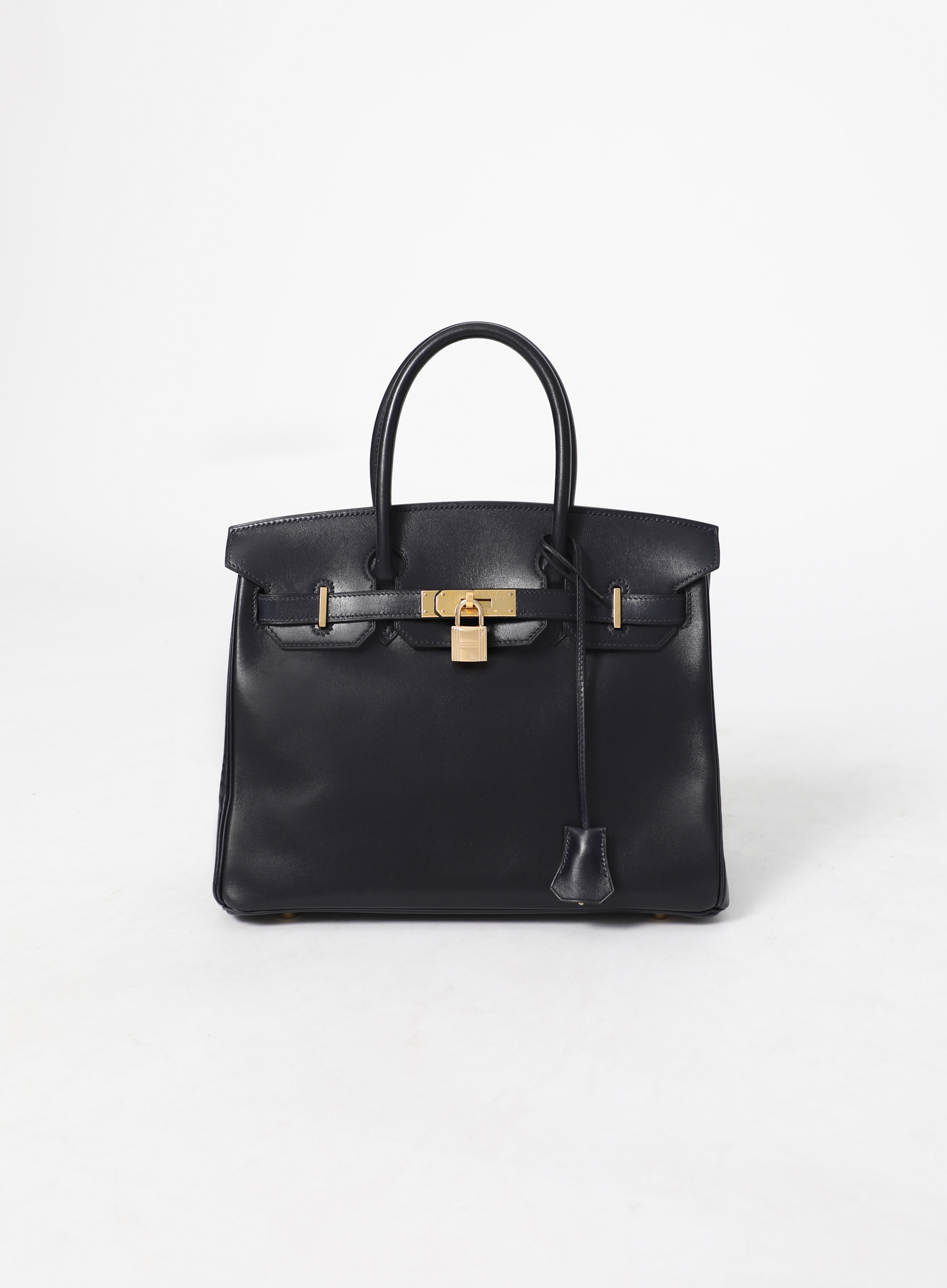 Elegant '90s Bleu Nuit Box Birkin 30 | Authentic & Vintage | ReSee