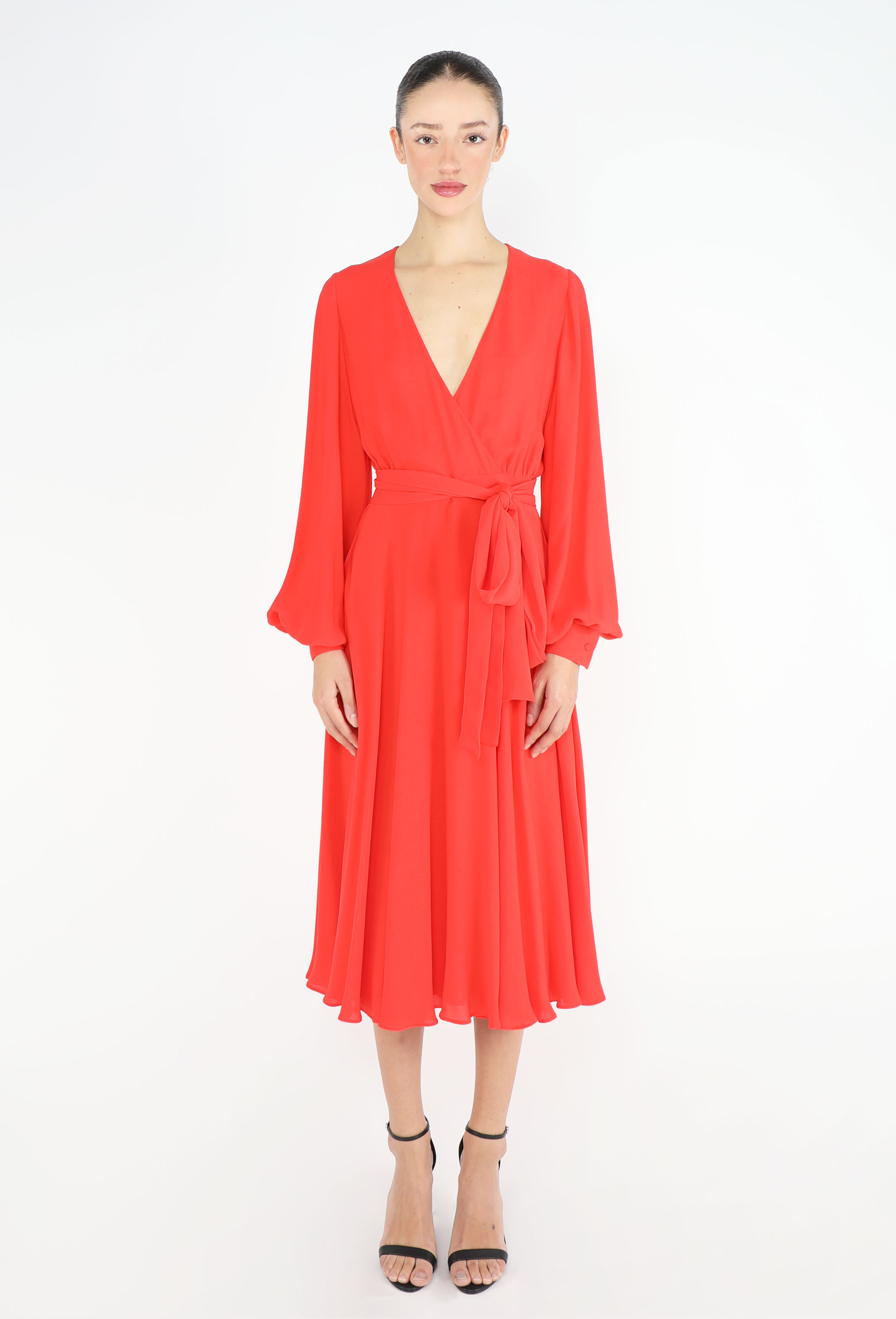 Classic Belted Silk A-Line Dress - Valentino | ReSee