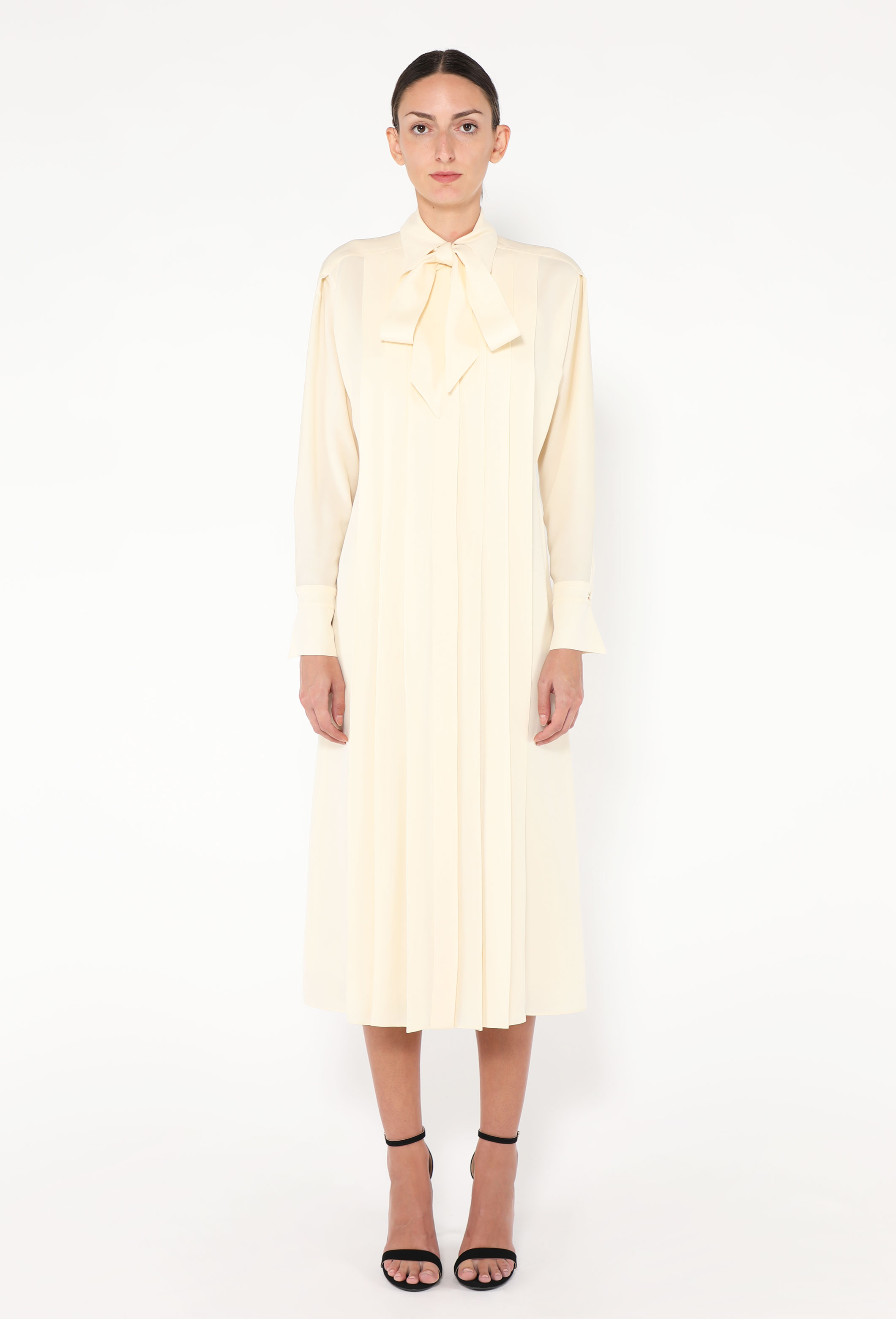 2024 Lorely Pleated Georgette Dress - Loro Piana | ReSee
