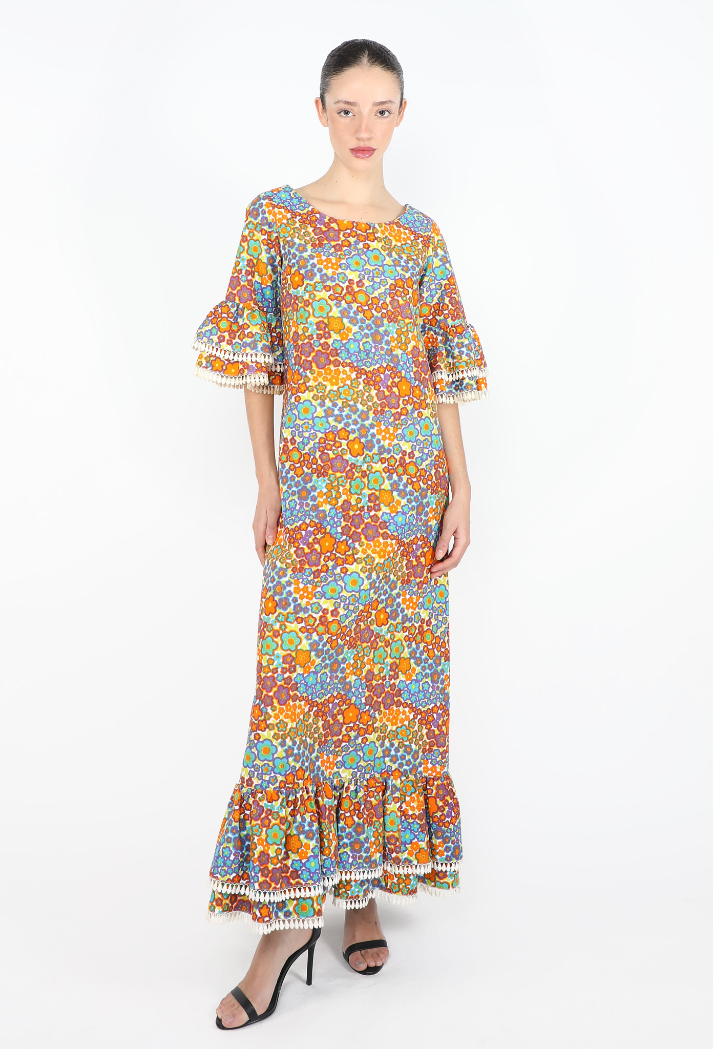 ULTRA RARE '70s Robe Paysanne Millefleurs - Saint Laurent | ReSee