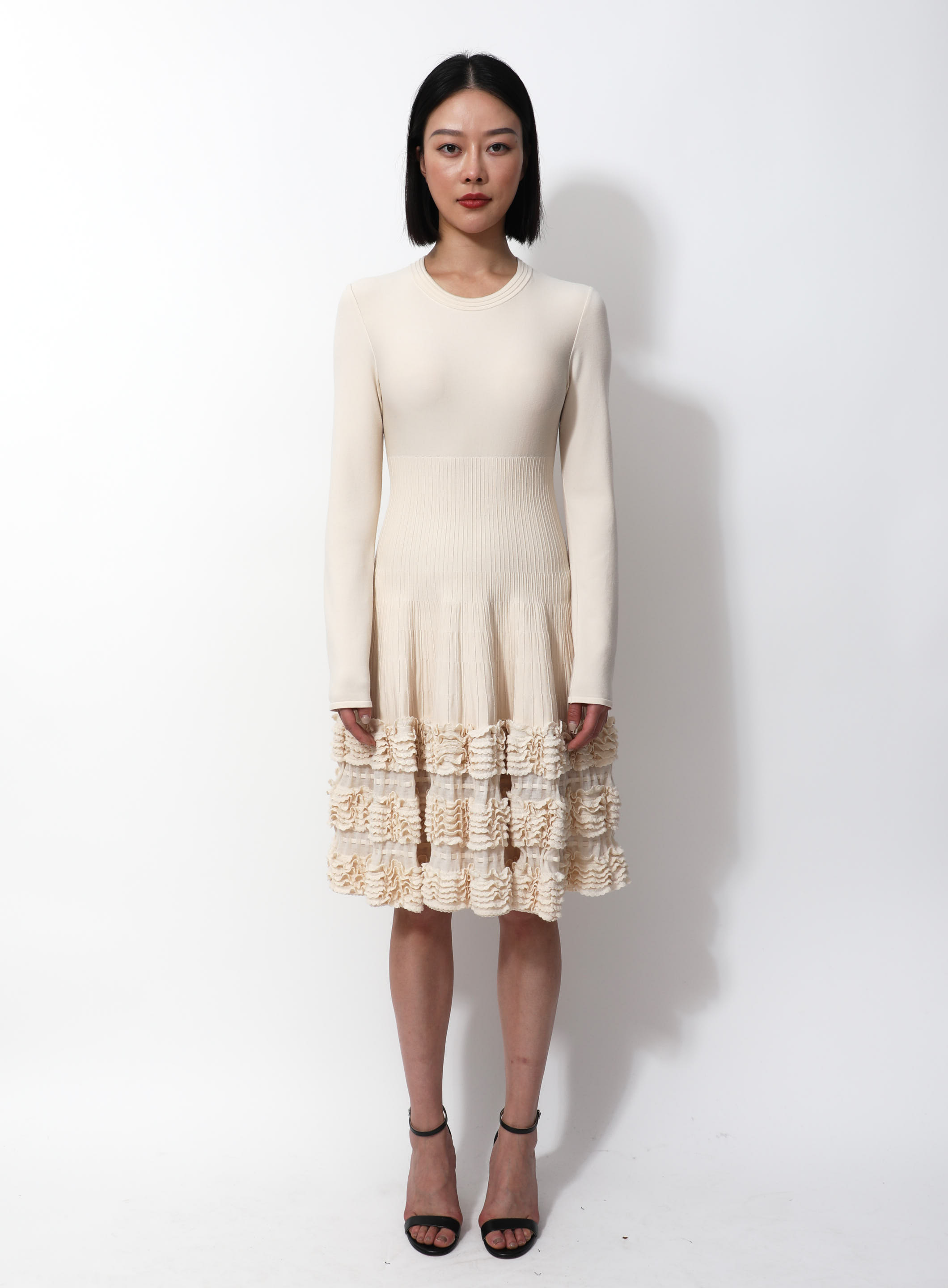 Ruffled Skater Dress Authentic And Vintage Resee