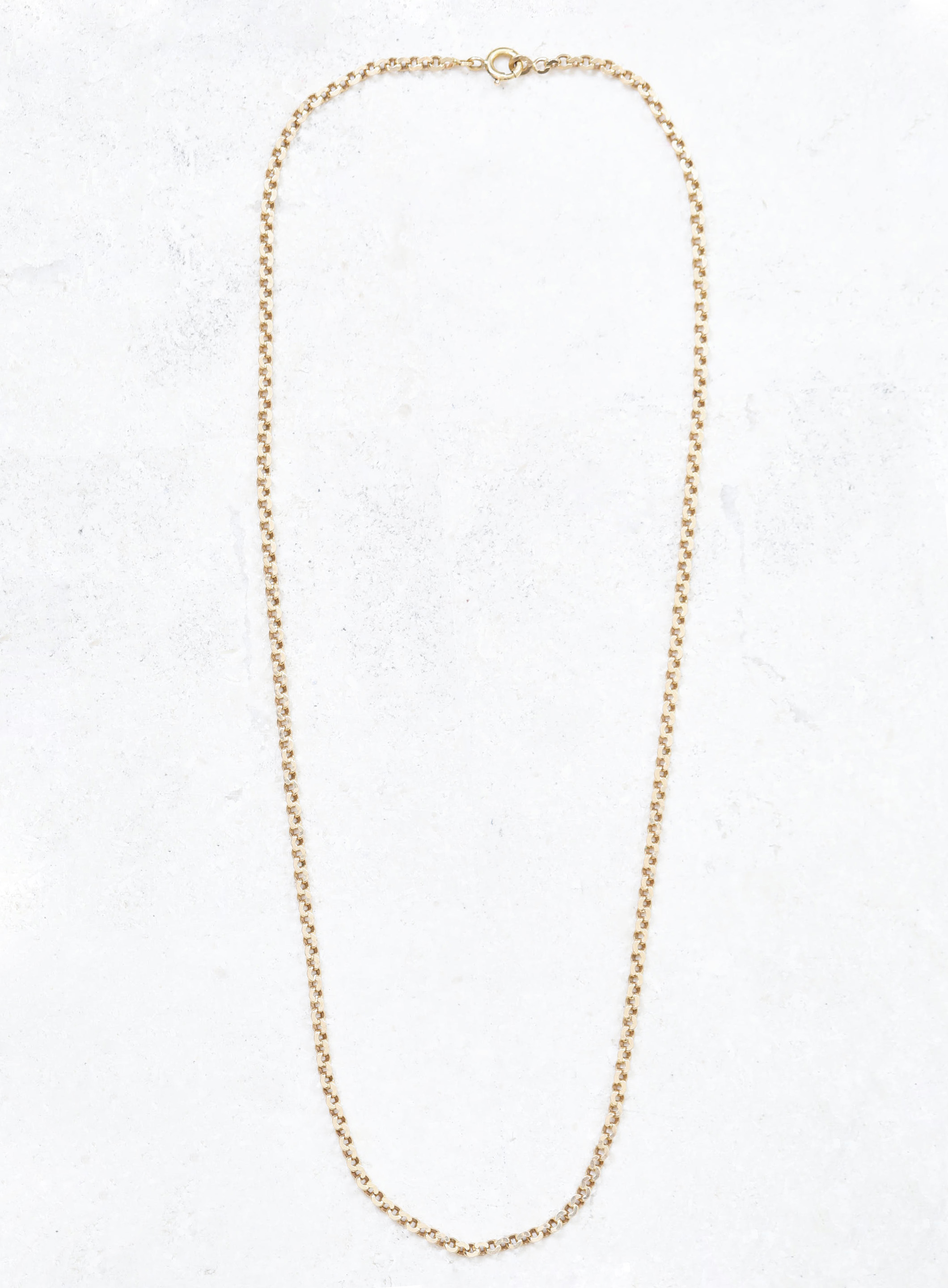 Classic 18k Yellow Gold Convict-Mesh Necklace - Vintage Fine Jewelry ...