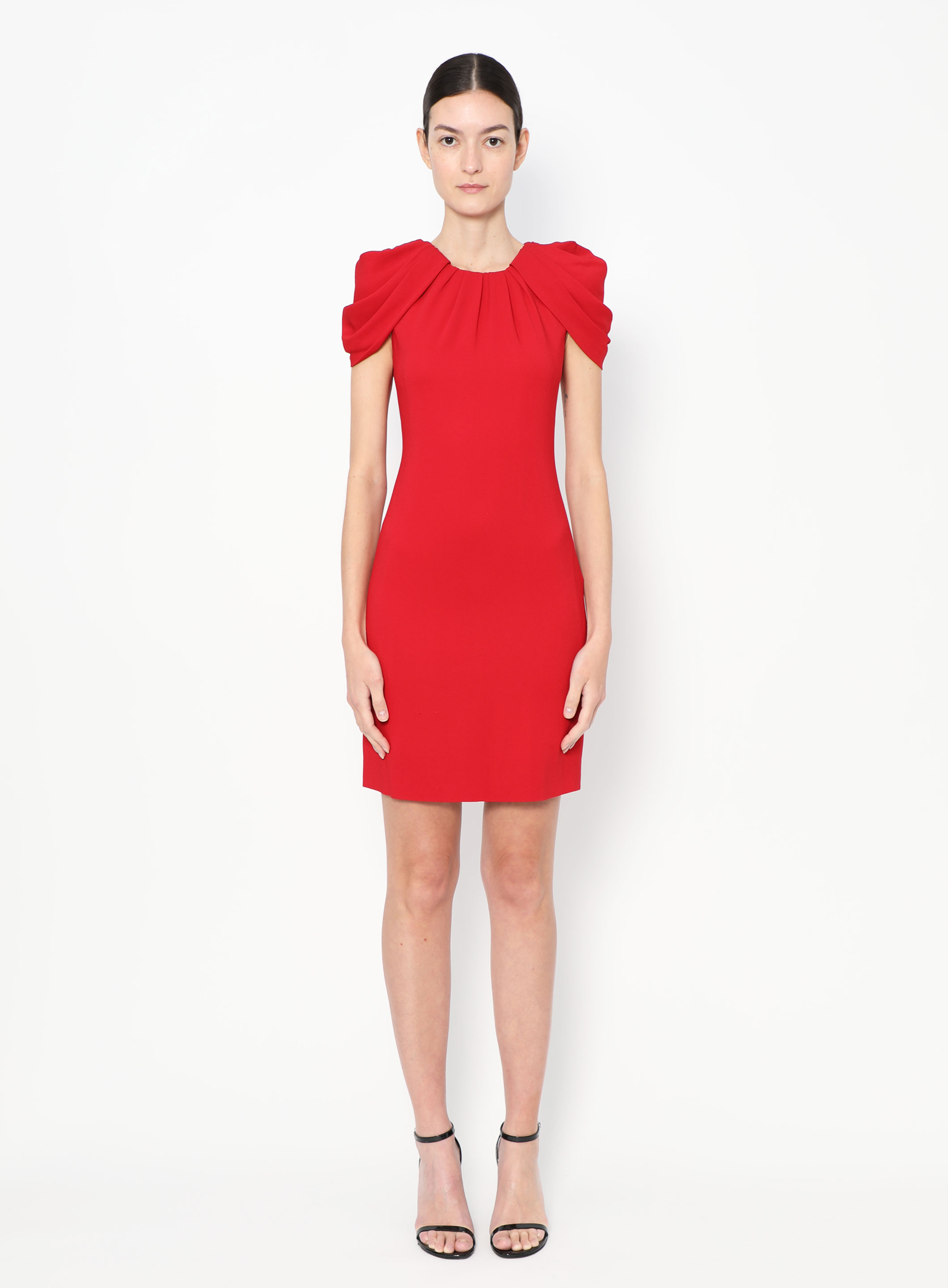 Ruched Shoulder Crêpe Dress | Authentic & Vintage | ReSee