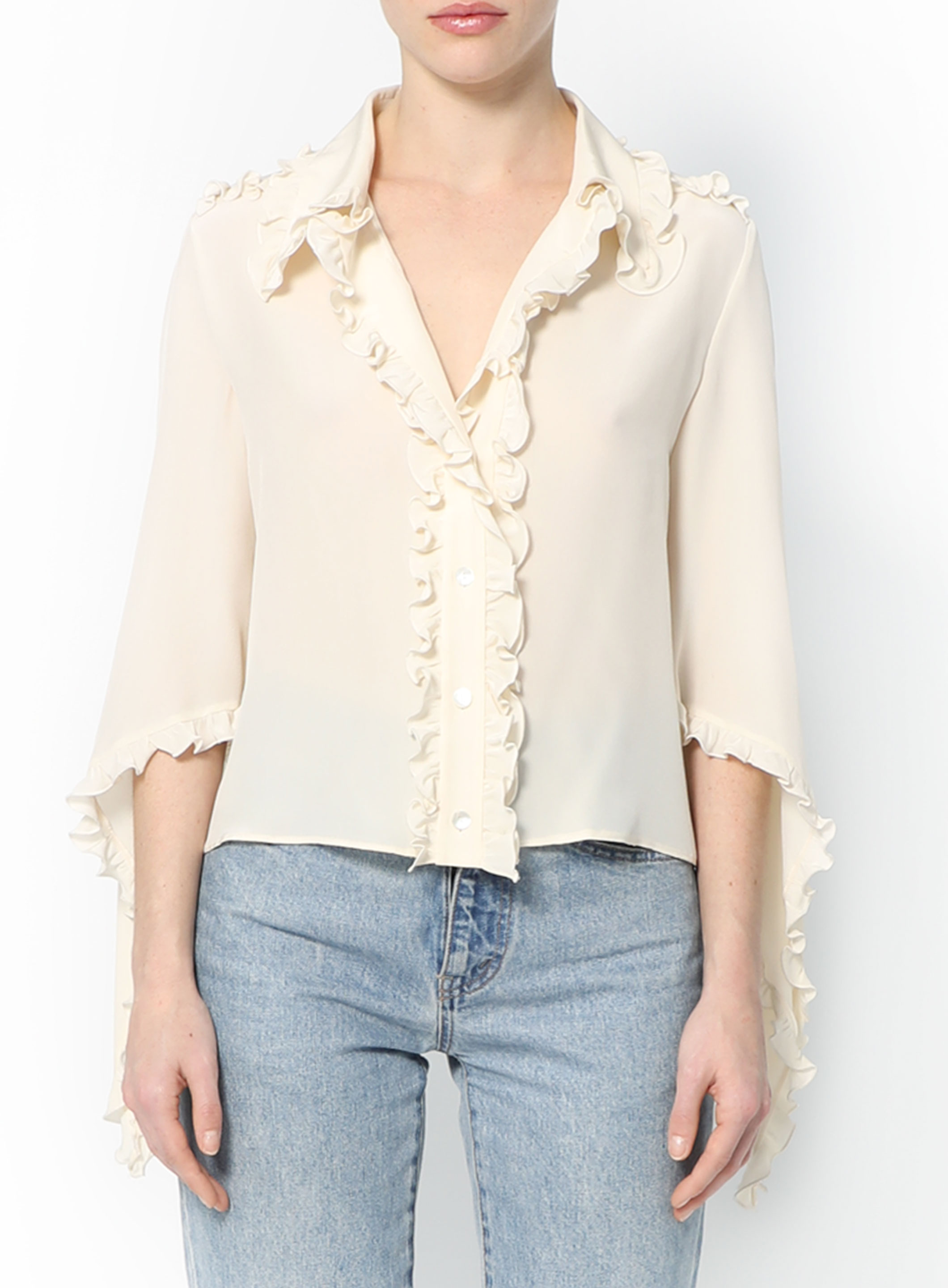 Ruffled Silk Blouse | Authentic & Vintage | ReSee