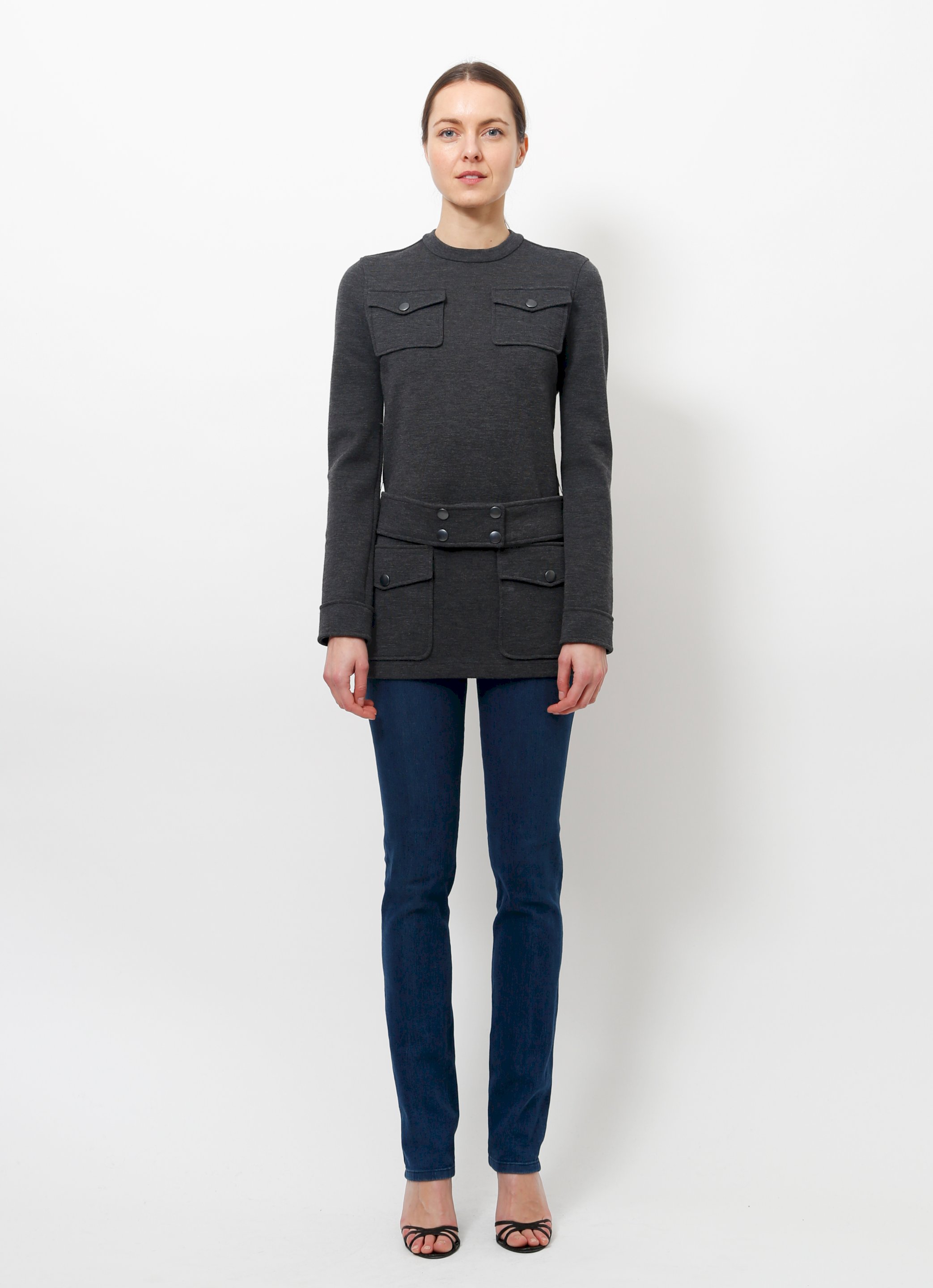Grey Belted Top | Authentic & Vintage | ReSee