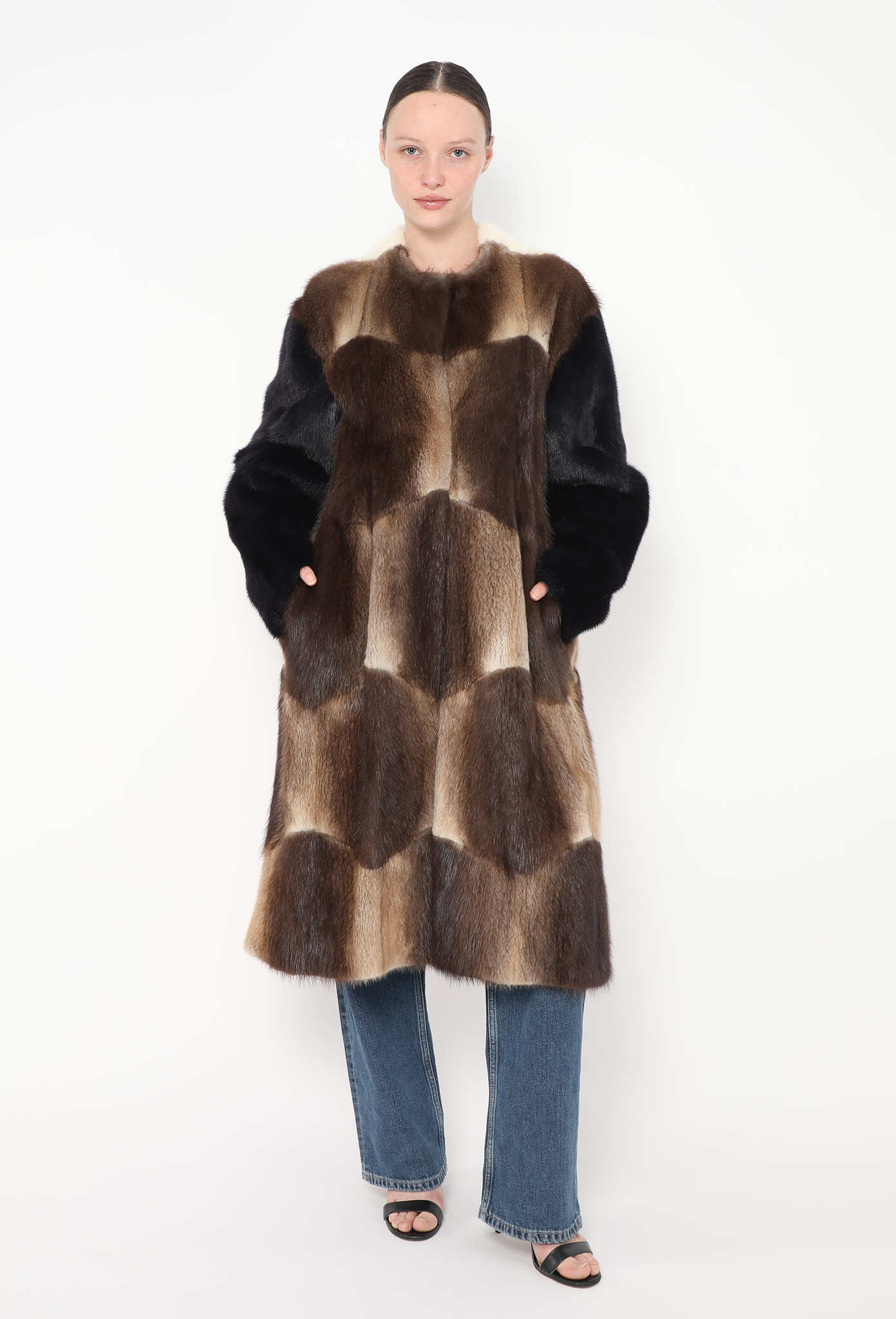 F/W 2012 Colorblock Mink Fur Coat | Authentic & Vintage | ReSee