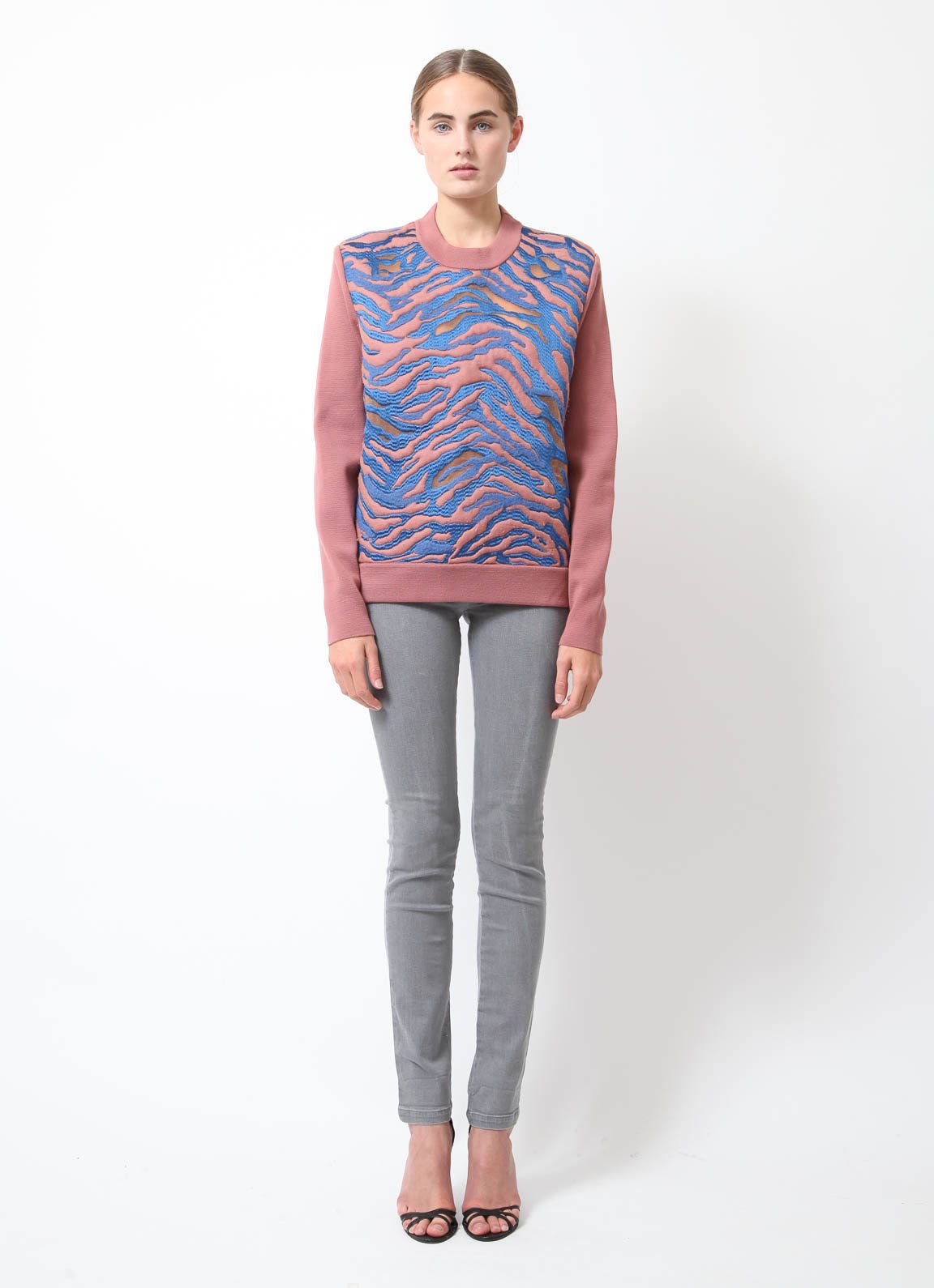 F/W 2012 Sculpted Pink Zebra Sweater | Authentic & Vintage | ReSEE